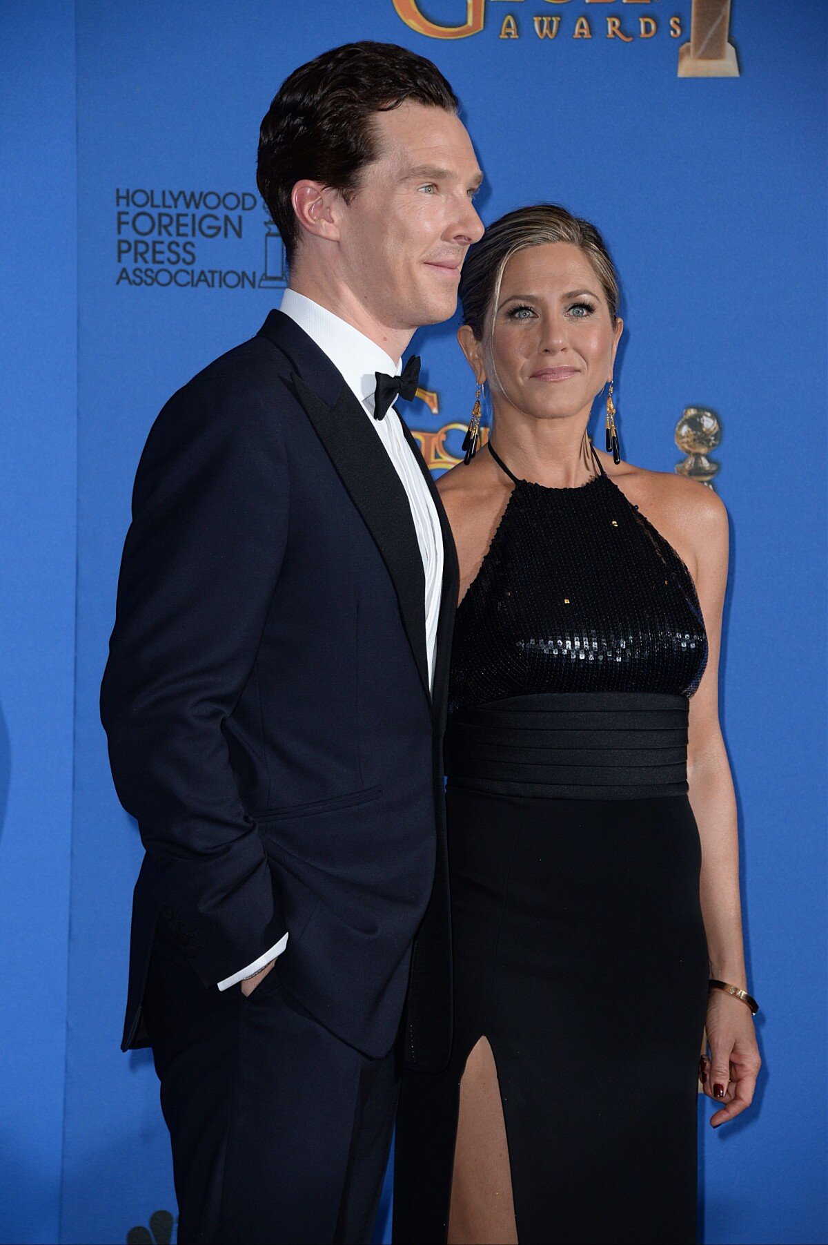 Photo : Benedict Cumberbatch et Jennifer Aniston en pressroom à la 72e ...
