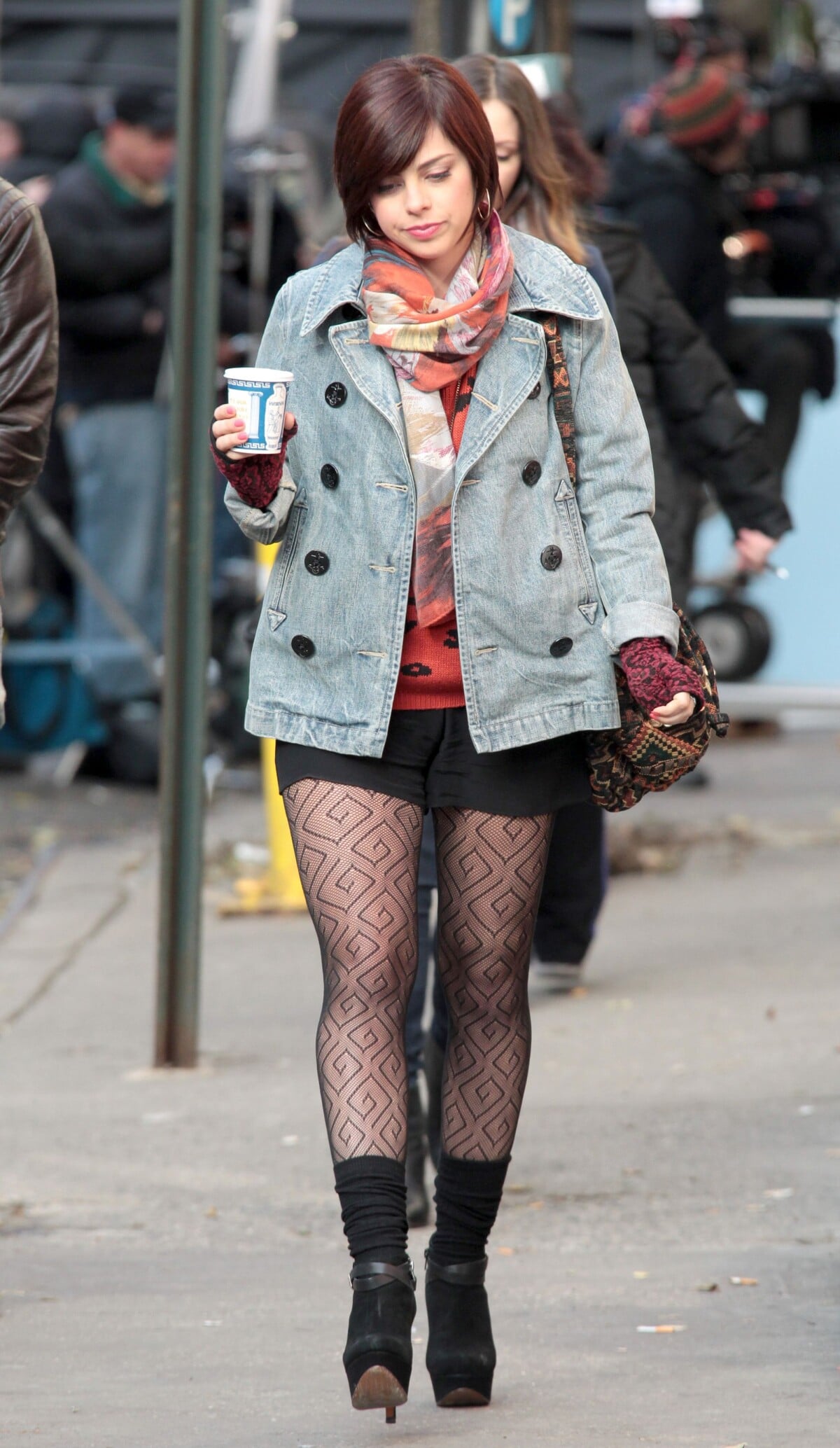 Photo : Krysta Rodriguez - Tournage de la serie "Smash" à New York, le ...