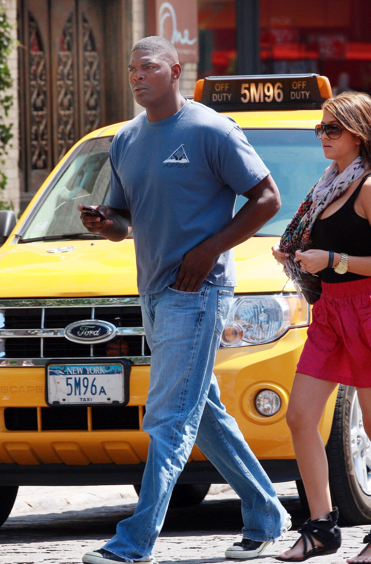 Photo : Keyshawn Johnson à New York en 2009 - Purepeople