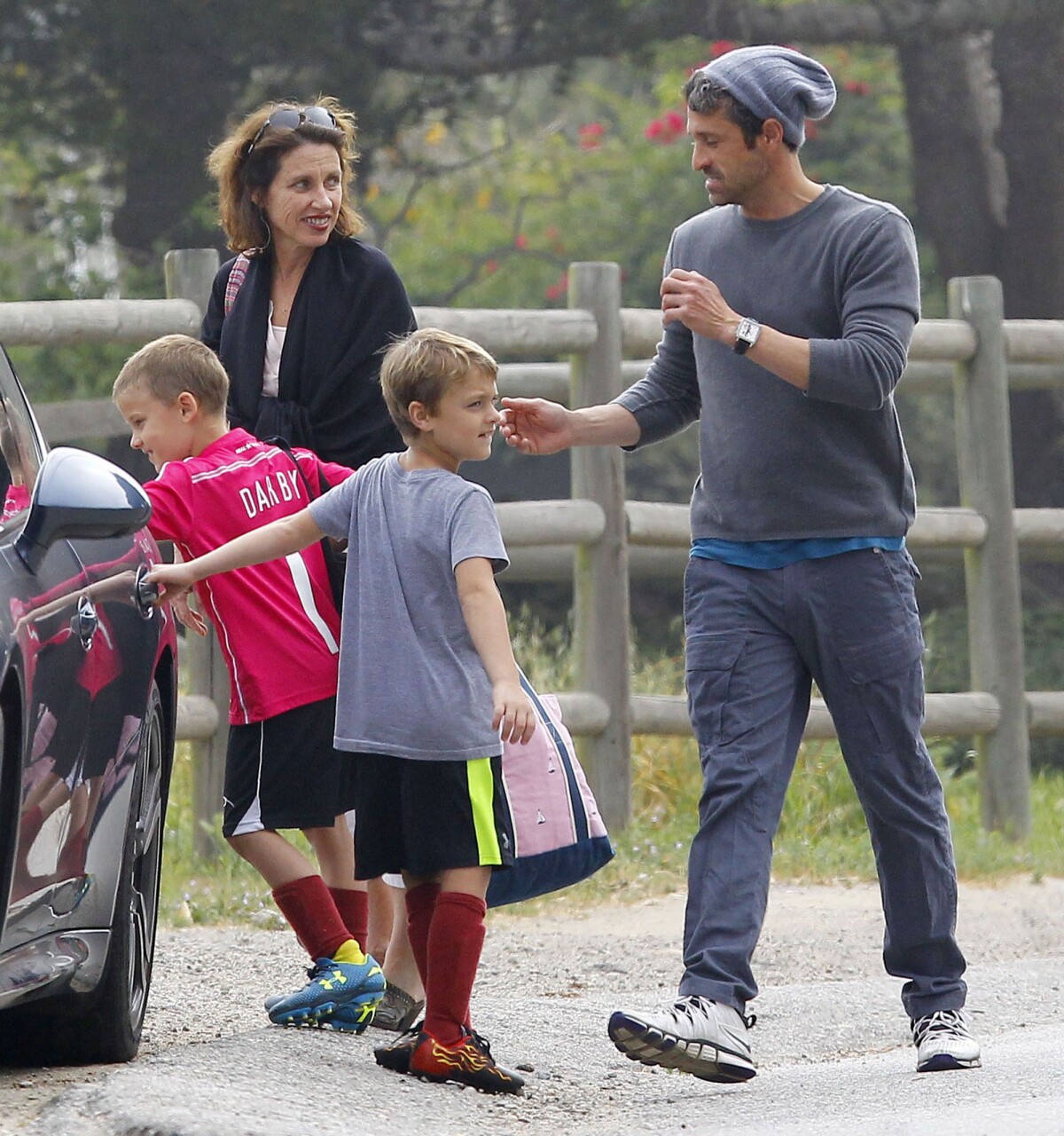 Photo : Exclusif - Patrick Dempsey est allé chercher ses fils Darby et ...