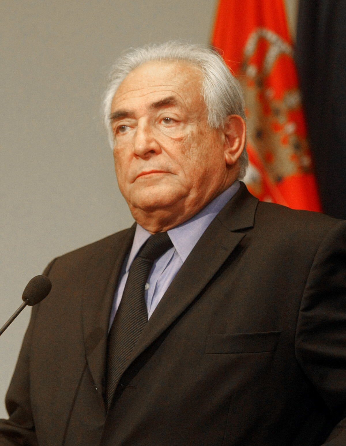 Photo : Dominique Strauss-Kahn à Belgrade, le 17 septembre 2013 ...