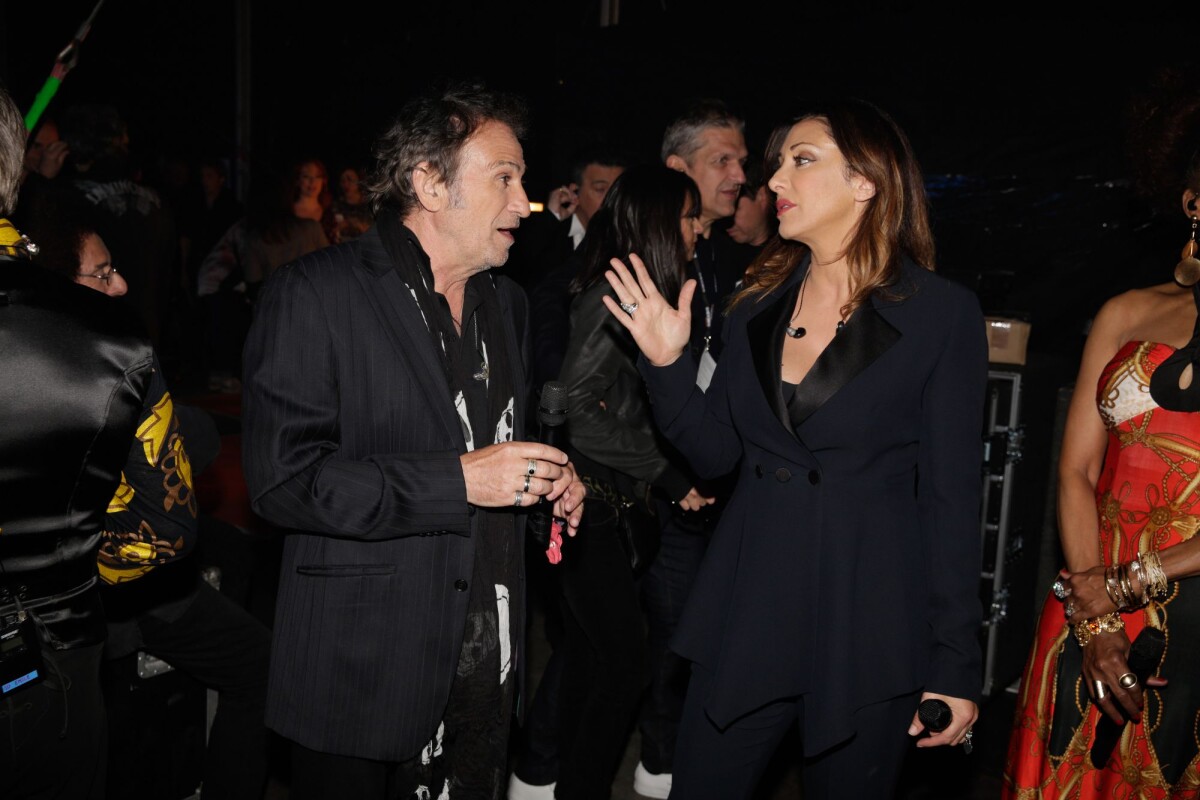 Photo : Patrick Coutin et Sabrina en backstage du concert Stars 80 le 9 ...