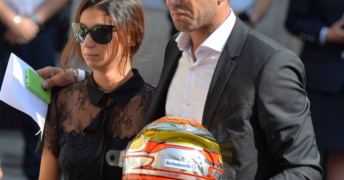 Mélanie Bianchi, lors des obsèques de son frère Jules Bianchi en la ...