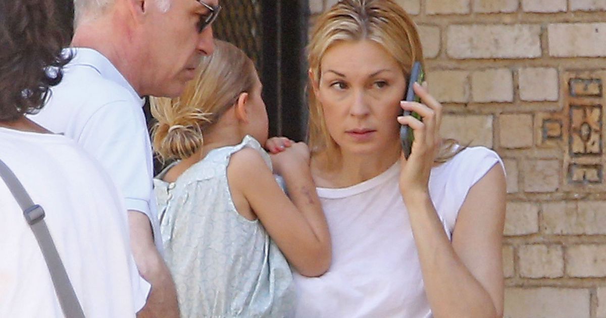 Exclusif - Kelly Rutherford se promène avec ses enfants Hermes et ...