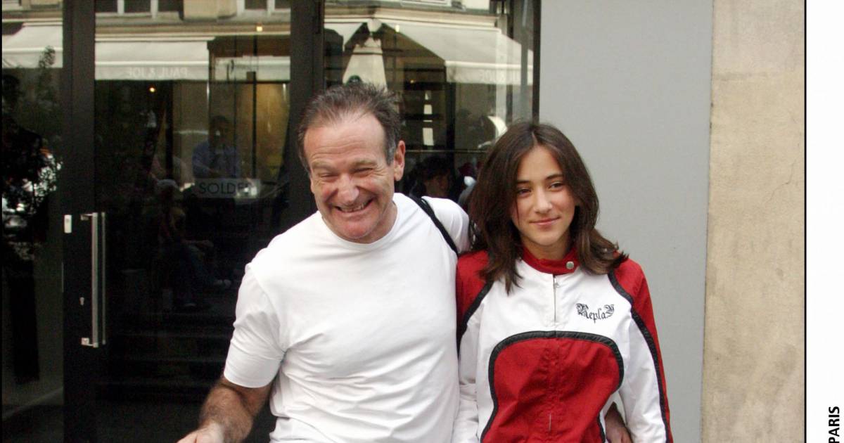 Robin Williams et sa fille Zelda à Paris le 28 juillet 2003 - Purepeople