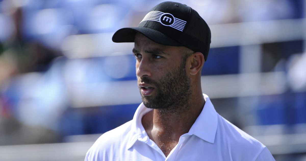 James Blake au premier tour de l'US Open à New York le 27 août 2012 ...