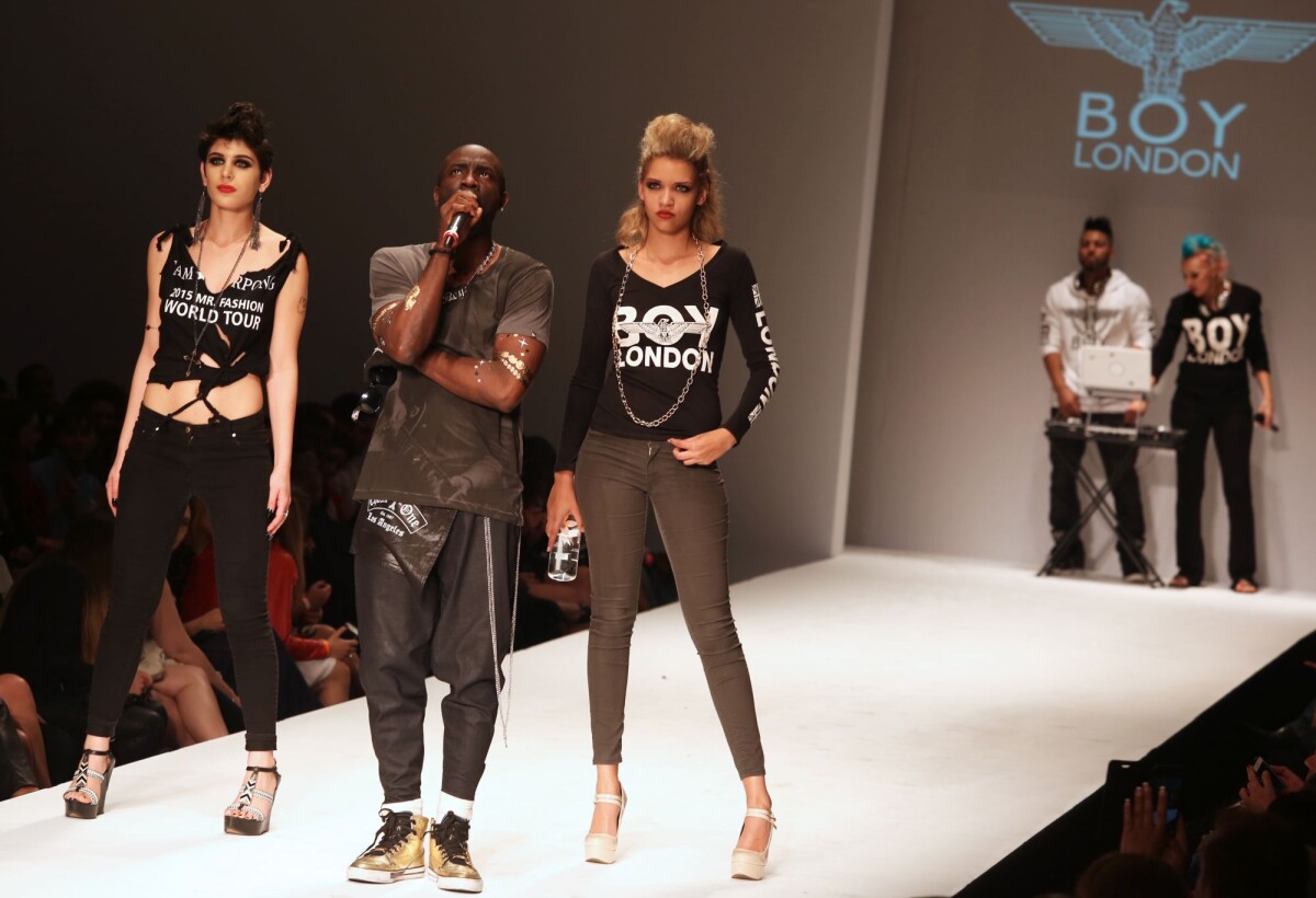Photo : Sam Sarpong lors du défilé de Jessica Simpson en mars 2015 ...