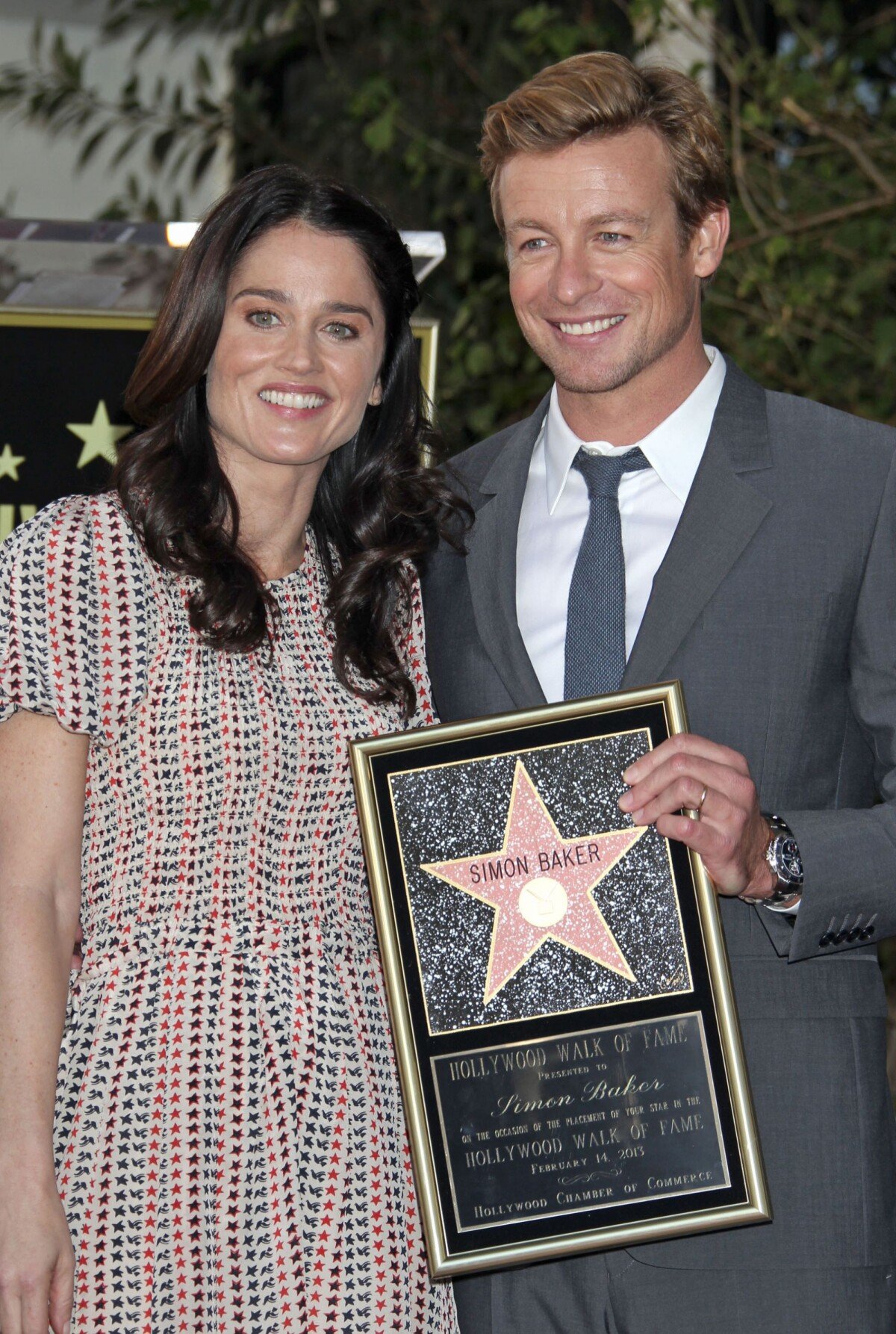 Photo : Robin Tunney, Simon Baker - Simon Baker reçoit son étoile sur ...
