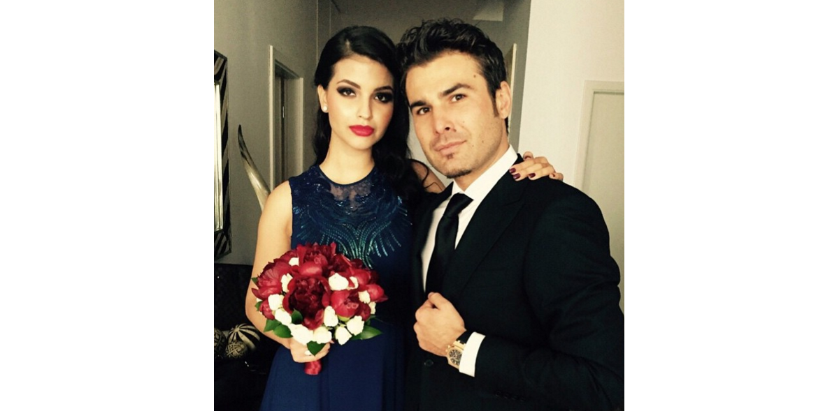 Photo : Adrian Mutu et sa nouvelle femme Sandra Bachici - 2015 - Purepeople