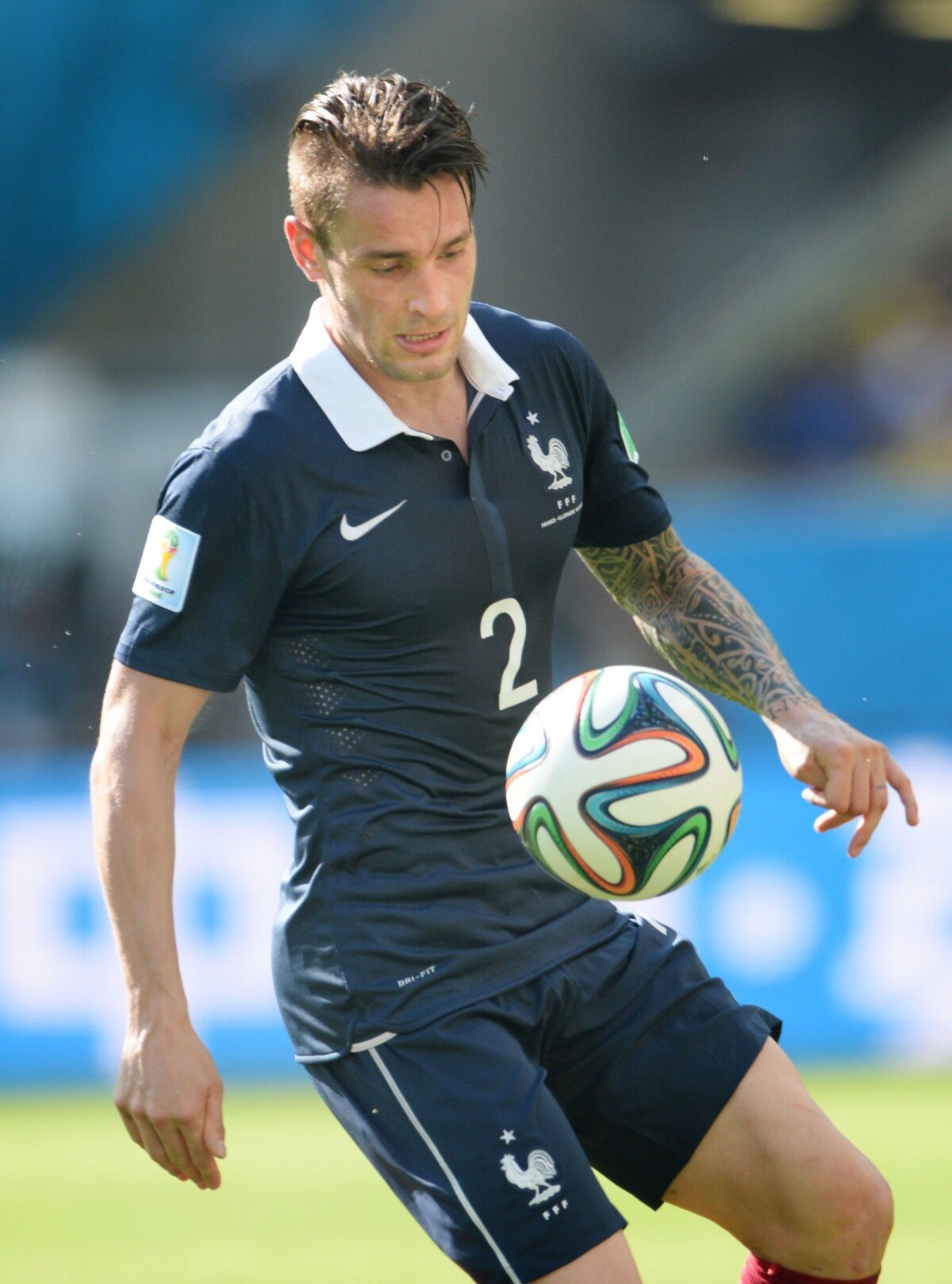 Photo : Mathieu Debuchy lors du quart de finale du mondial 2014 entre ...