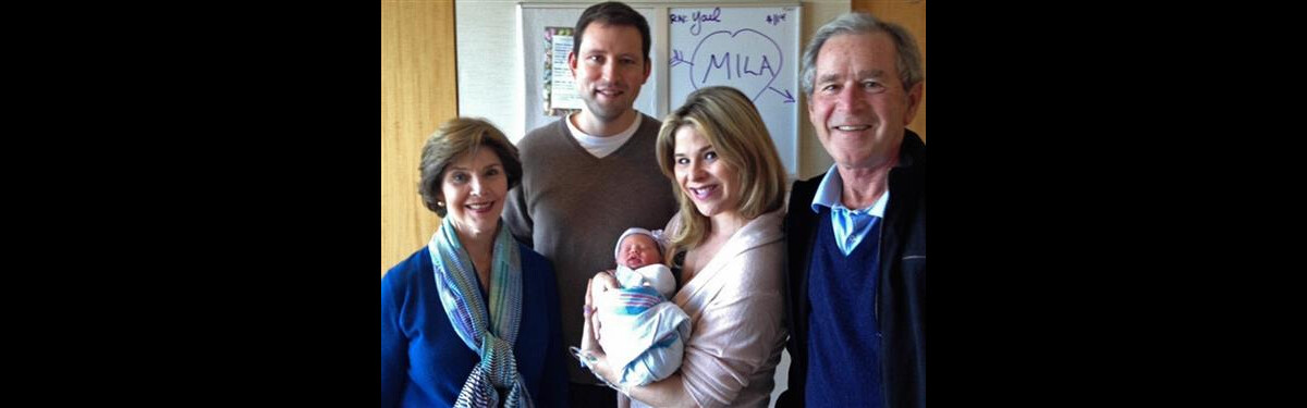 Photo : Laura et George W. Bush avec leur fille Jenna et son mari Henry ...