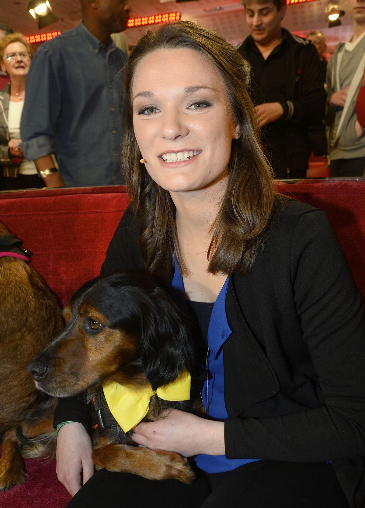 Photo : Juliette Roux-Merveille avec son chien, lors de l ...