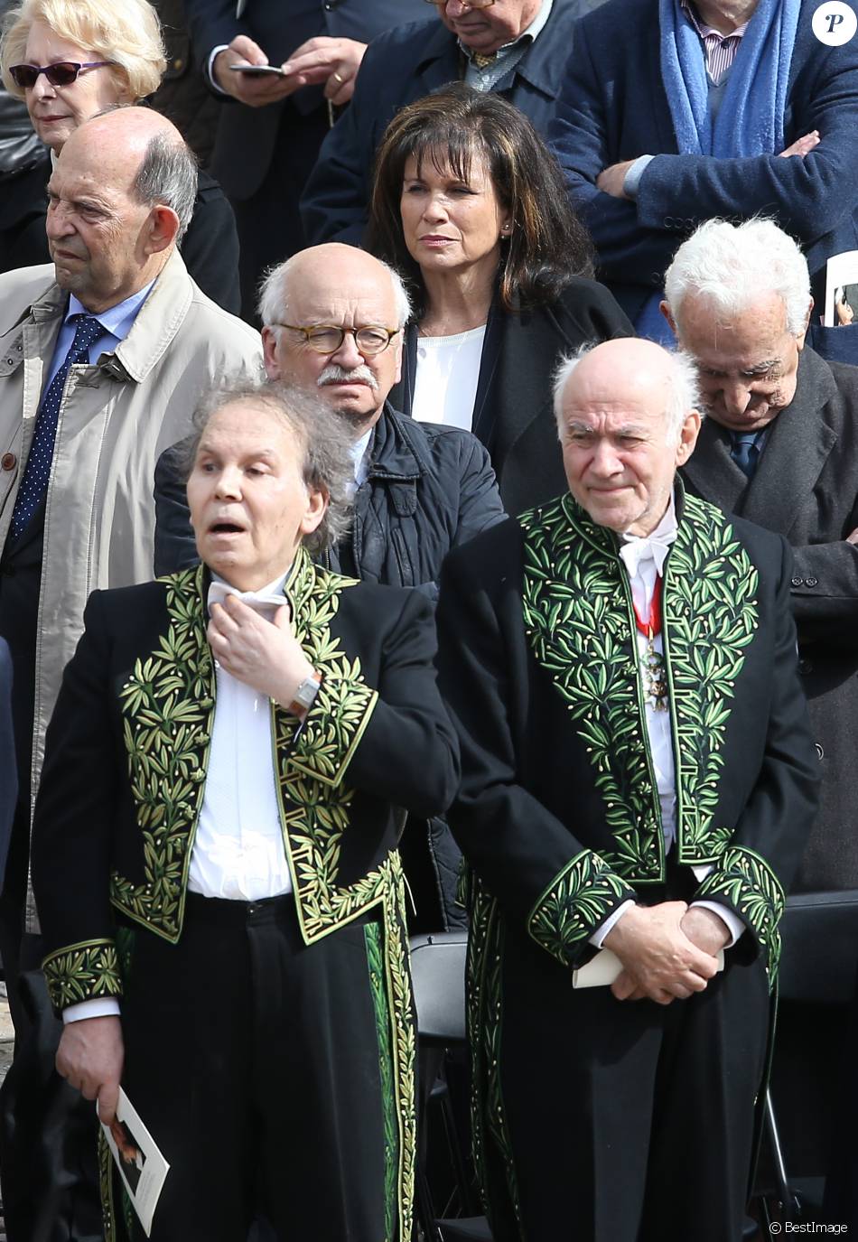 Angelo Rinaldi, Pierre Rosenberg, Erik Orsenna, Anne Sinclair lors de l ...