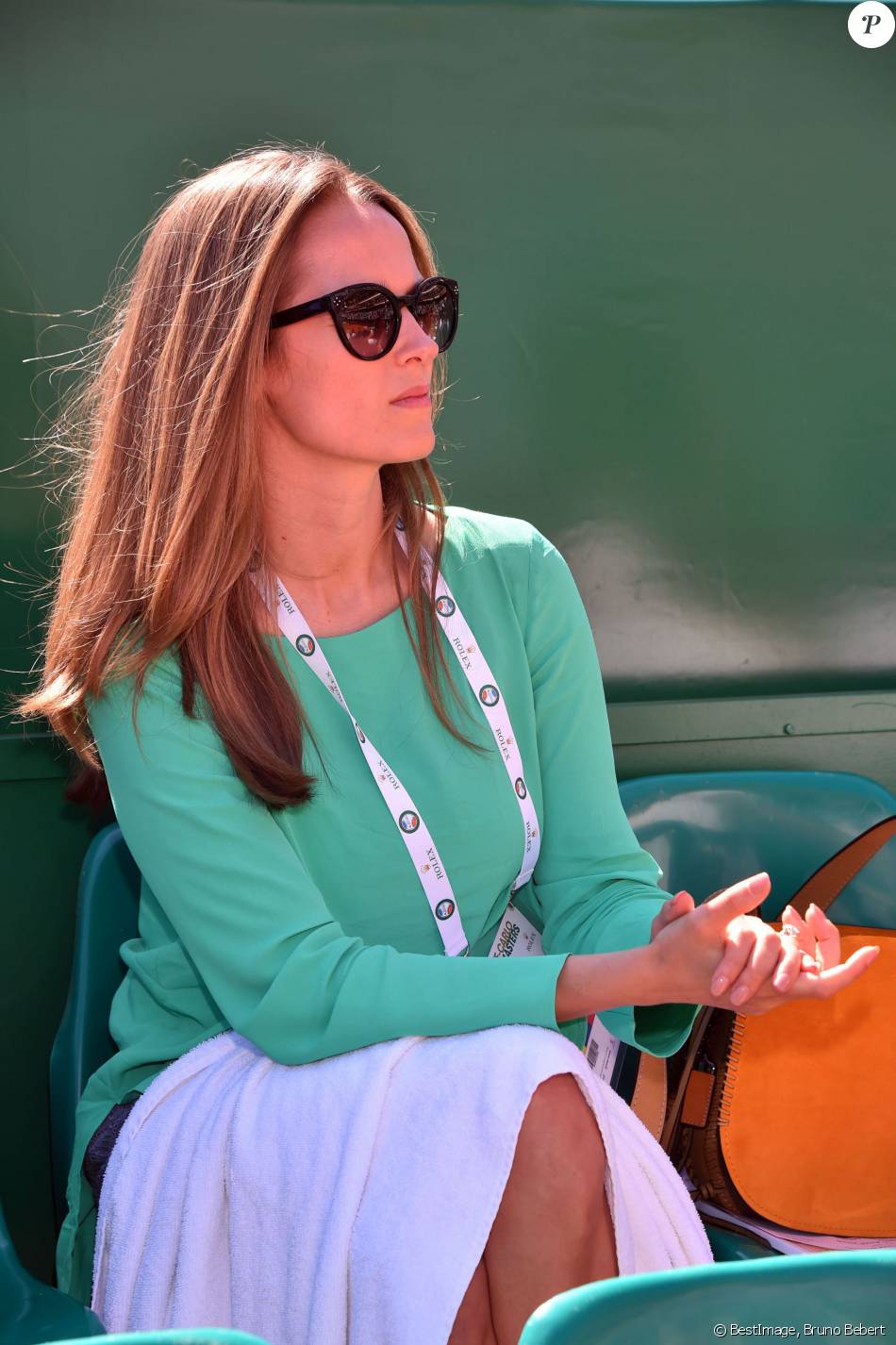 Kim Murray, femme d'Andy, au Monte-Carlo Country Club lors des demi ...