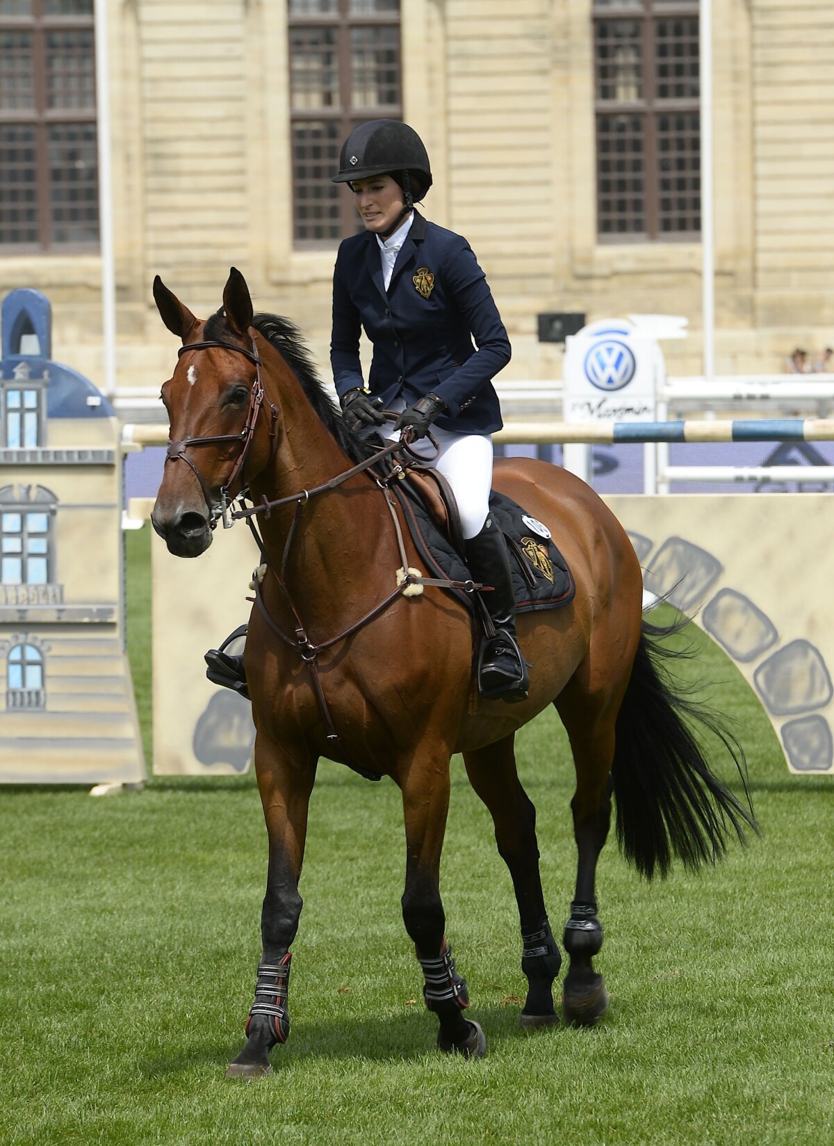 Photo : Jessica Springsteen au Jumping International de Chantilly. Le ...