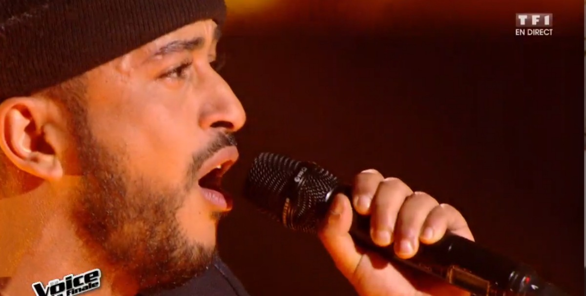 Photo : Slimane lors de la finale de The Voice 5, sur TF1, le samedi 14 ...