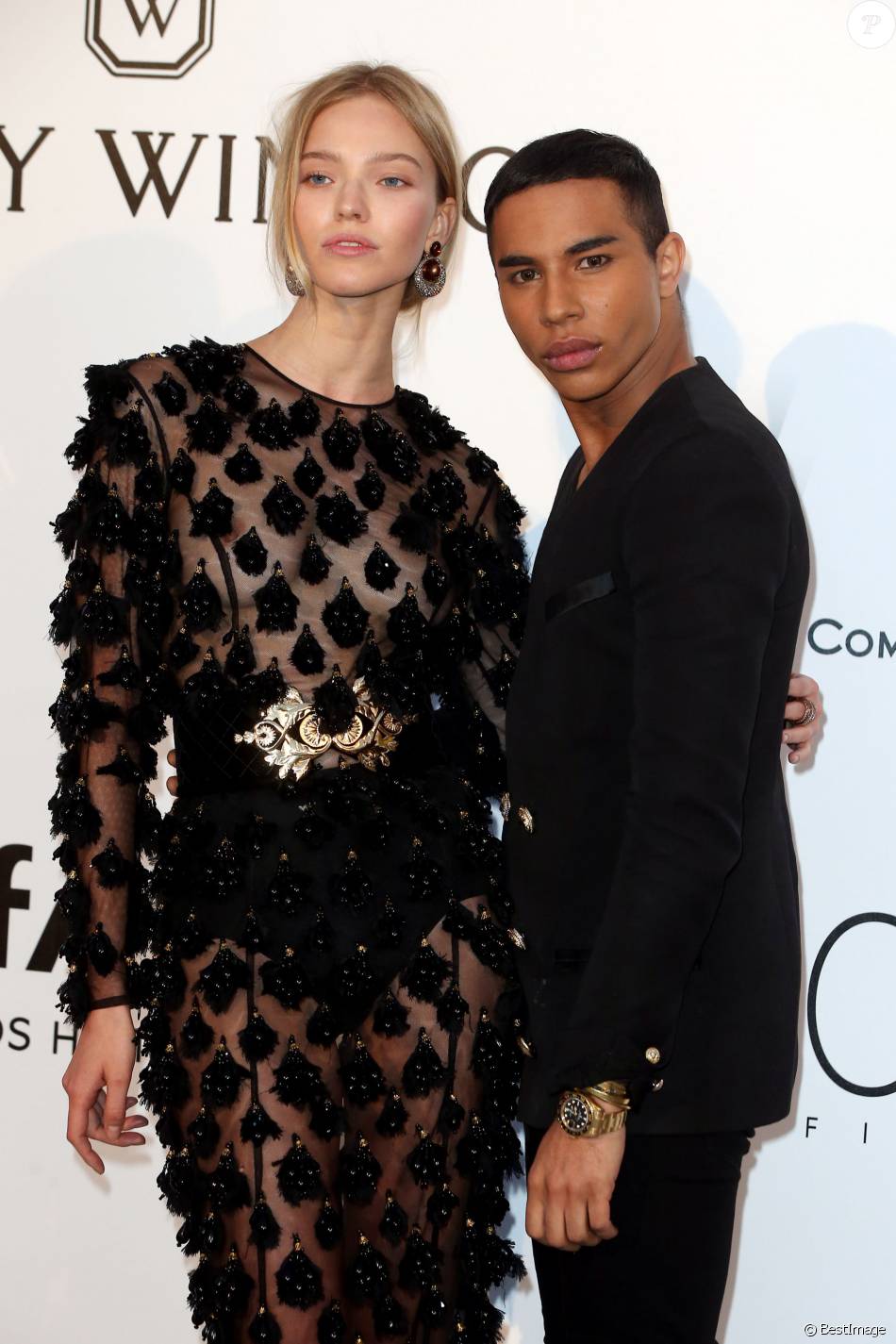 Sasha Luss, Olivier Rousteing - Photocall de la soirée 23th edition of ...