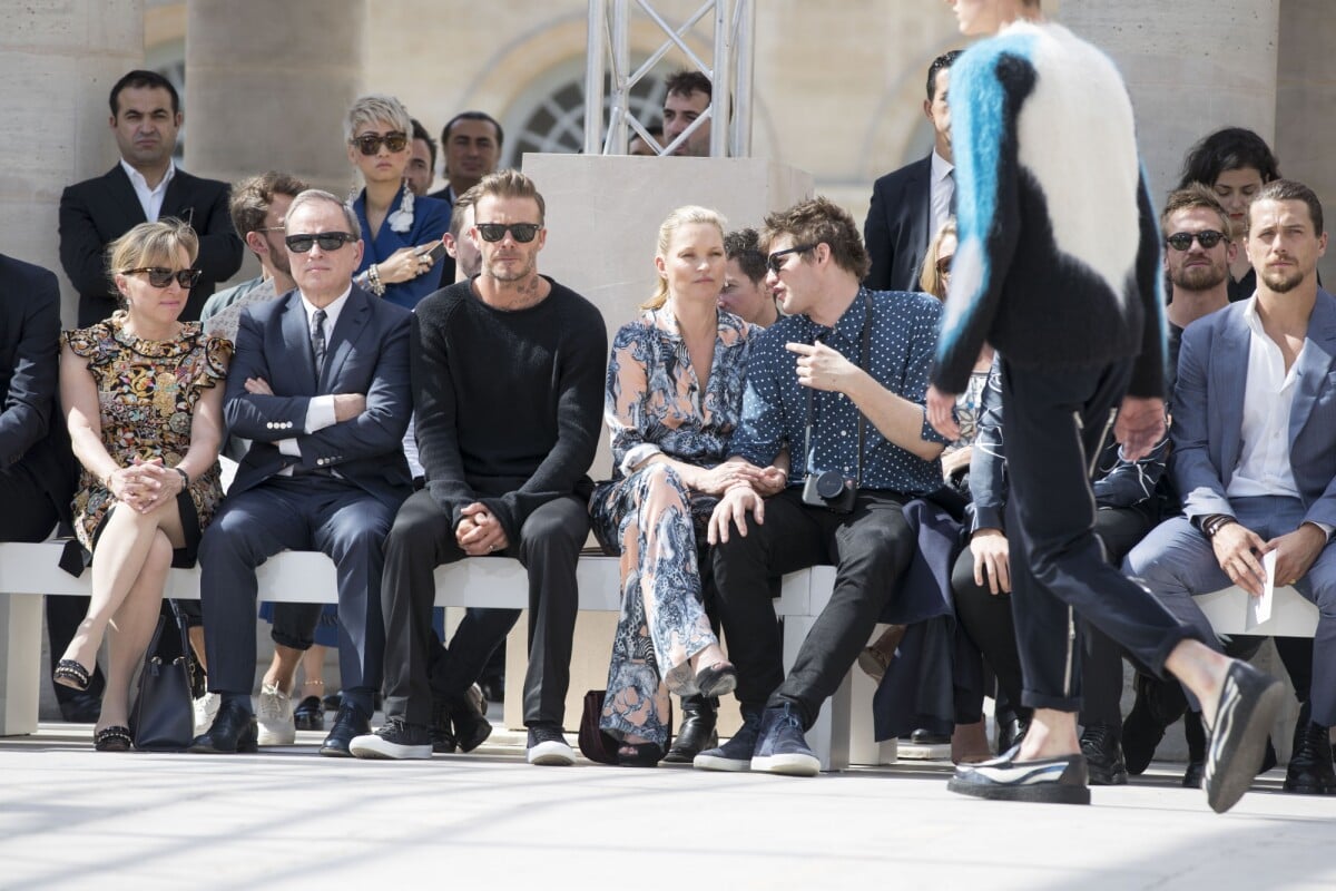 Photo : Michael Burke et sa femme Brigitte, David Beckham, Kate Moss et ...