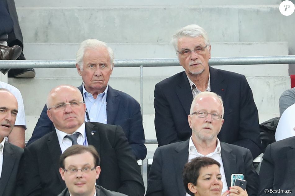 Michel Hidalgo, Aimé Jacquet - People assistent à la demi-finale de l ...