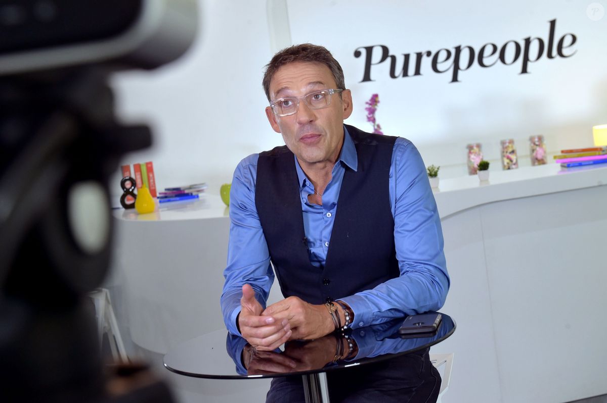 Photo : Exclusif - Rendez vous avec Julien Courbet durant l'interview ...