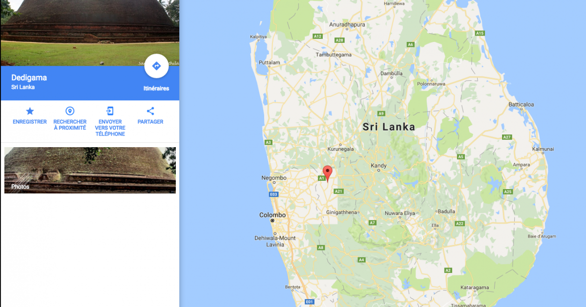 Dedigama, nom de famille de Mélanie de Secret Story 10, est une ville ...