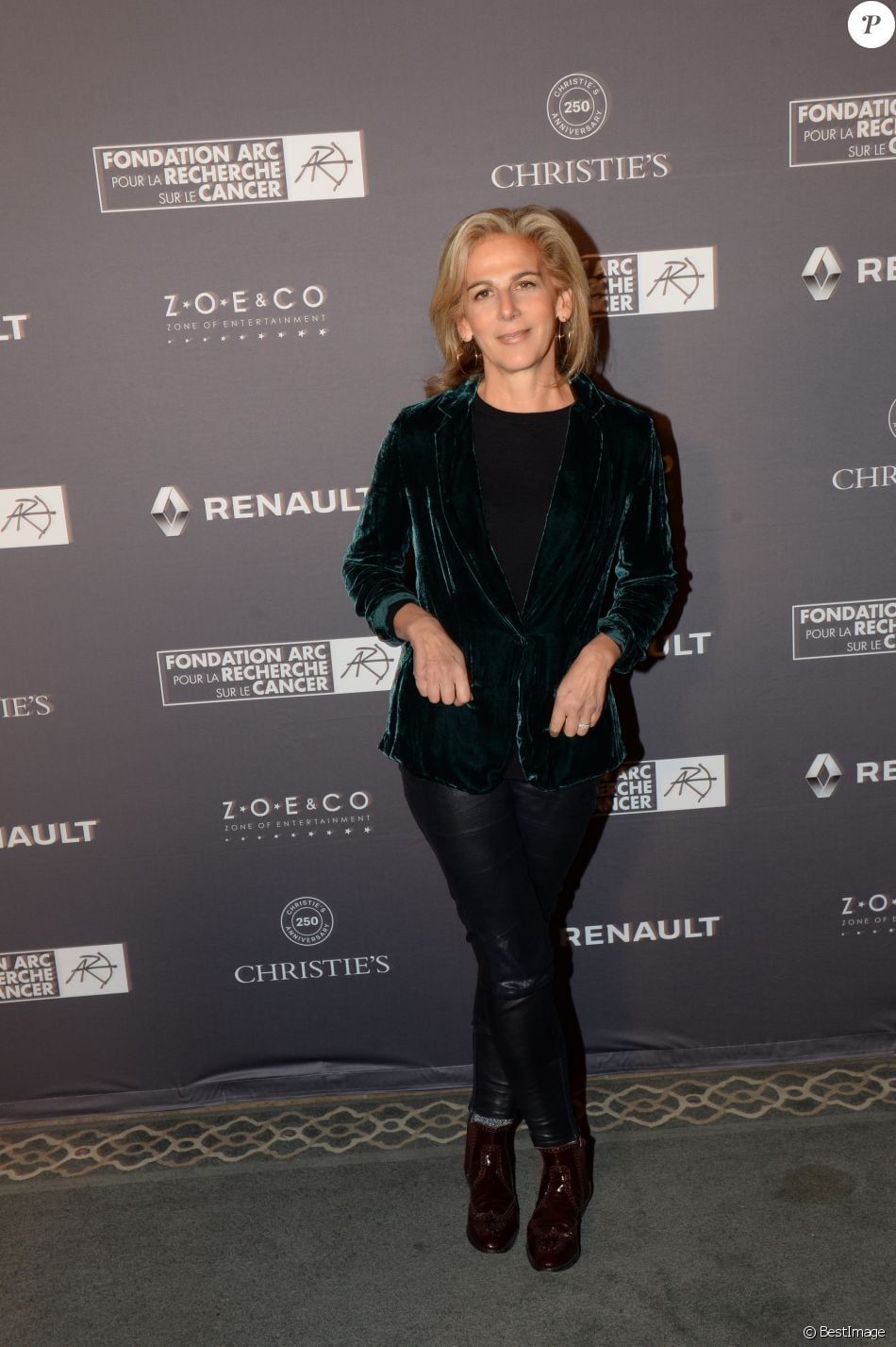 Anne Fulda lors du dîner de la fondation ARC au restaurant de l'hôtel ...