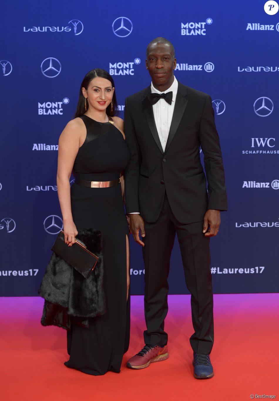 Michael Johnson et sa femme Armine Shamiryan lors de la soirée des ...