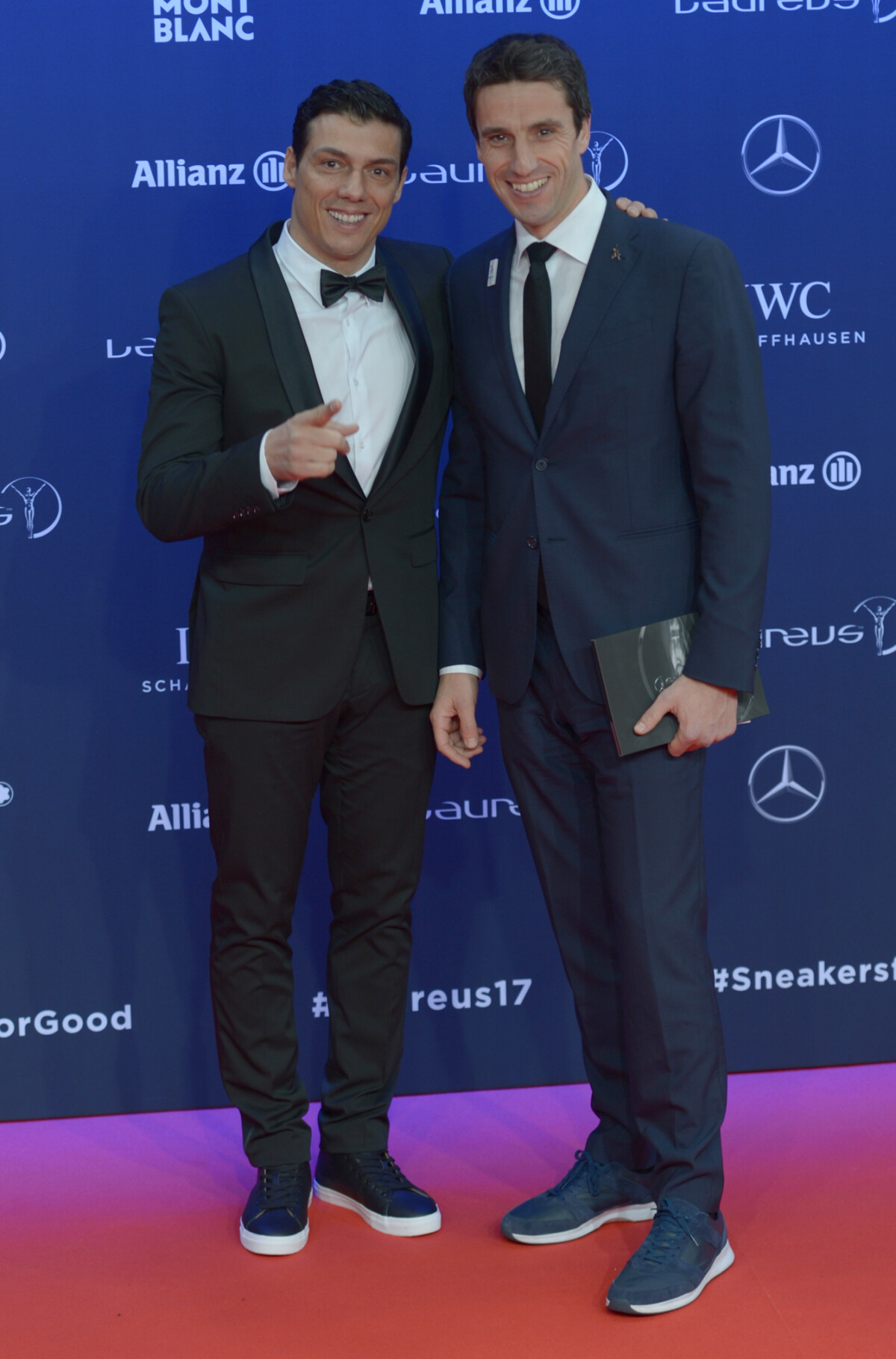 Photo : Taïg Khris et Tony Estanguet lors de la soirée des Laureus ...