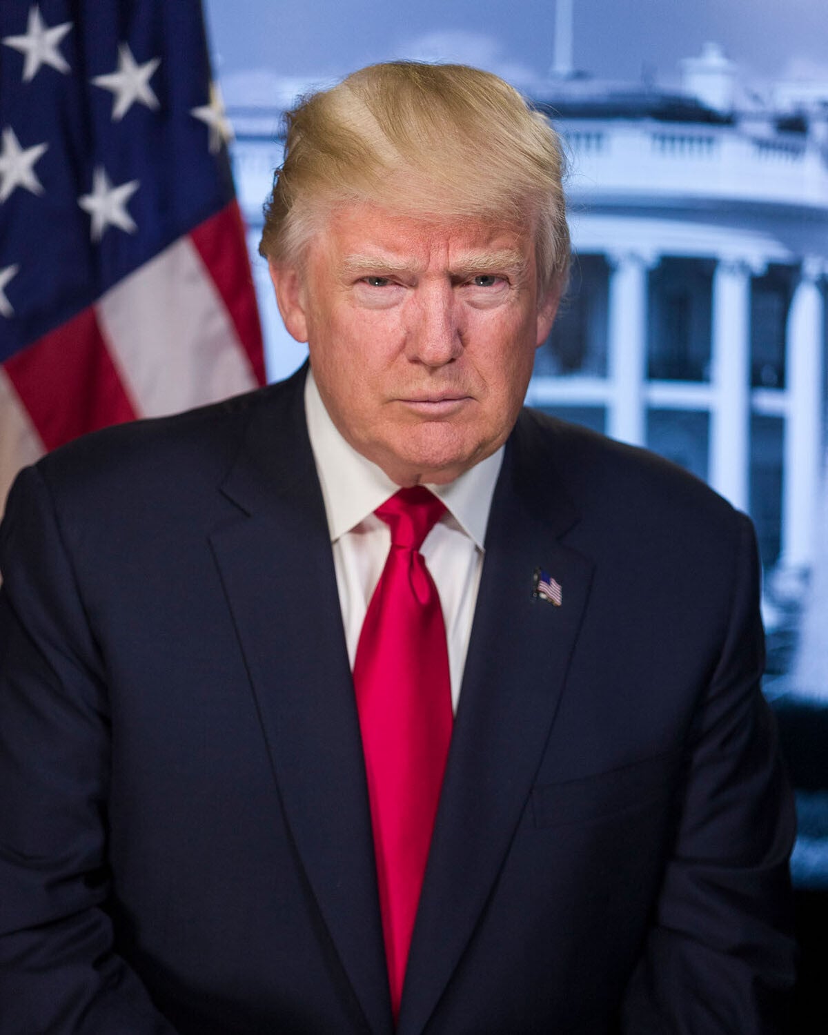 Photo : Portrait officiel de Donald Trump, 45e président des États-Unis ...