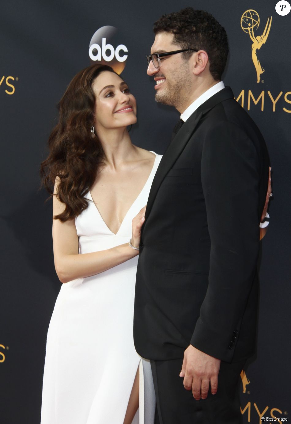 Emmy Rossum, Sam Esmail - 68ème cérémonie des Emmy Awards au Microsoft ...
