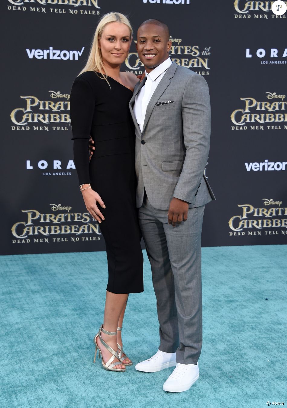 Lindsey Vonn and Kenan Smith arriving to the Pirates of the Caribbean ...