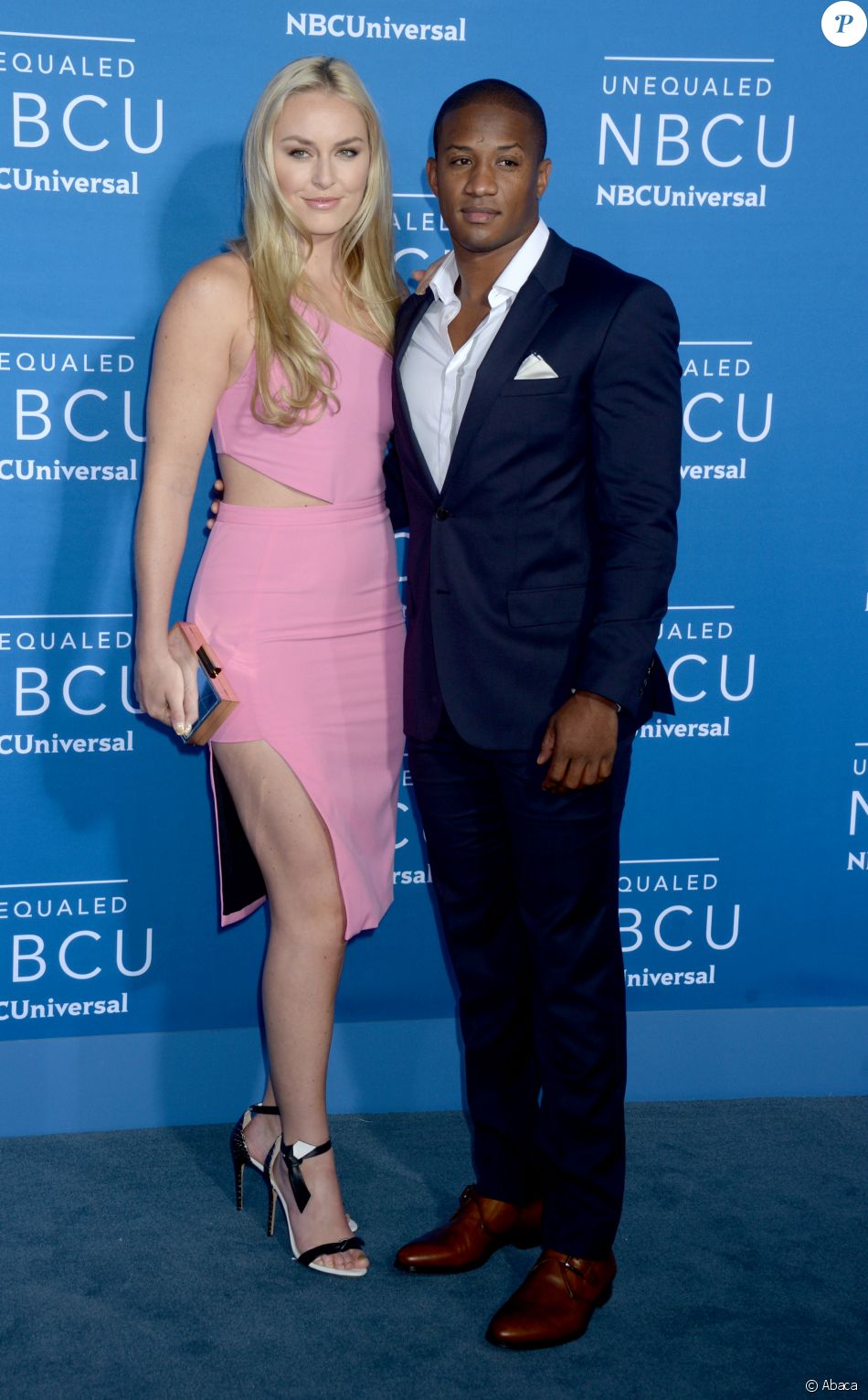 Lindsey Vonn and Kenan Smith arriving at the 2017 NBCUniversal Upfront ...