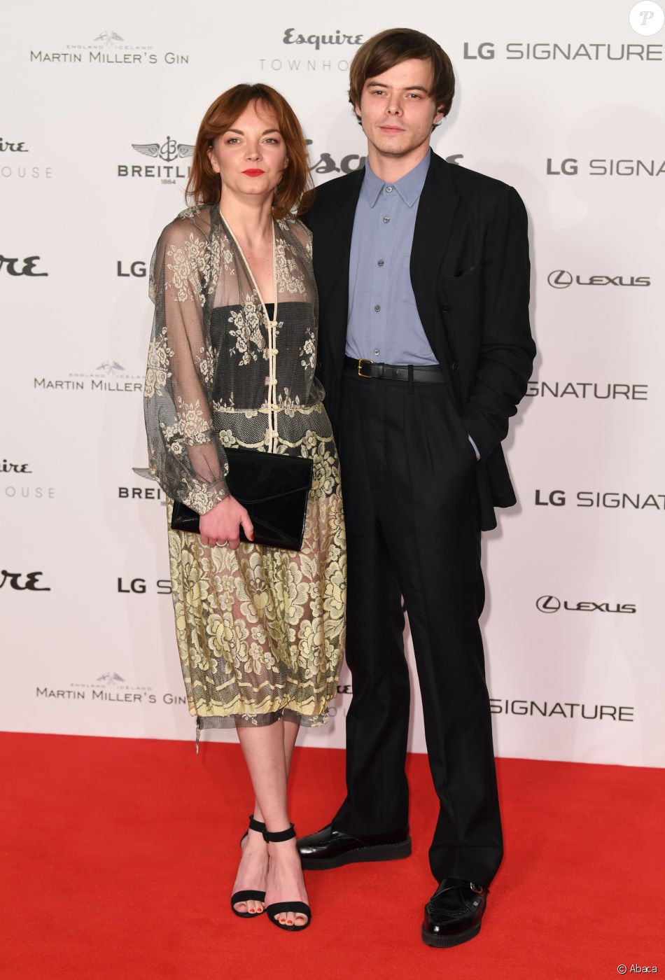 Charlie Heaton et sa soeur Londres le 11 octobre 2017. - Purepeople
