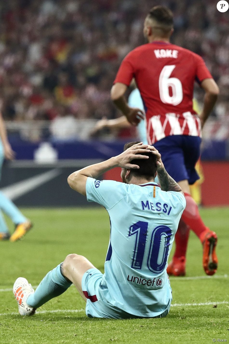 Lionel Messi lors du match Atlético Madrid - FC Barcelone. Madrid, le ...
