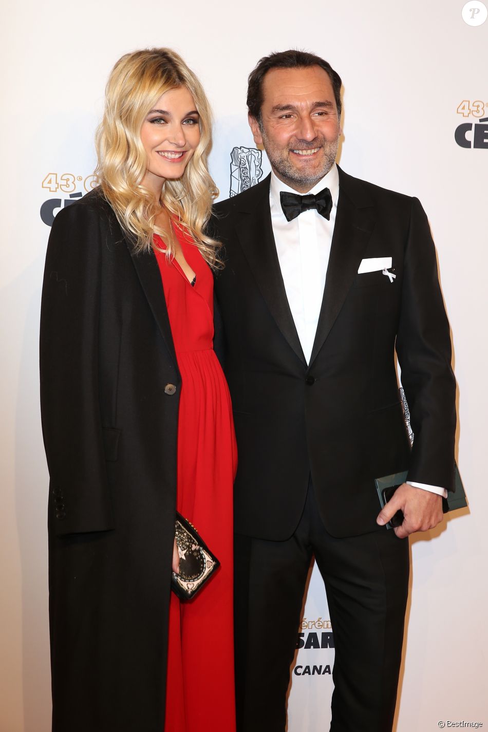 Gilles Lellouche et sa compagne Alizée Guinochet - Photocall lors de la ...