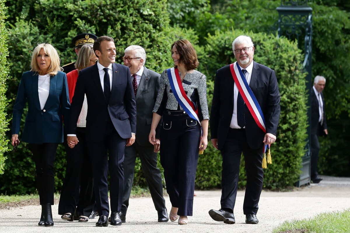 Photo : Le Président de la République Emmanuel Macron et la première dame Brigitte Macron ...