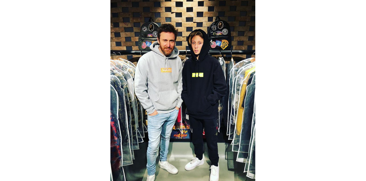 Photo : Elvis Guetta et son père David Guetta sur Instagram, en juin ...