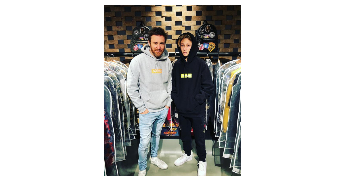 Elvis Guetta et son père David Guetta sur Instagram, en juin 2018 ...