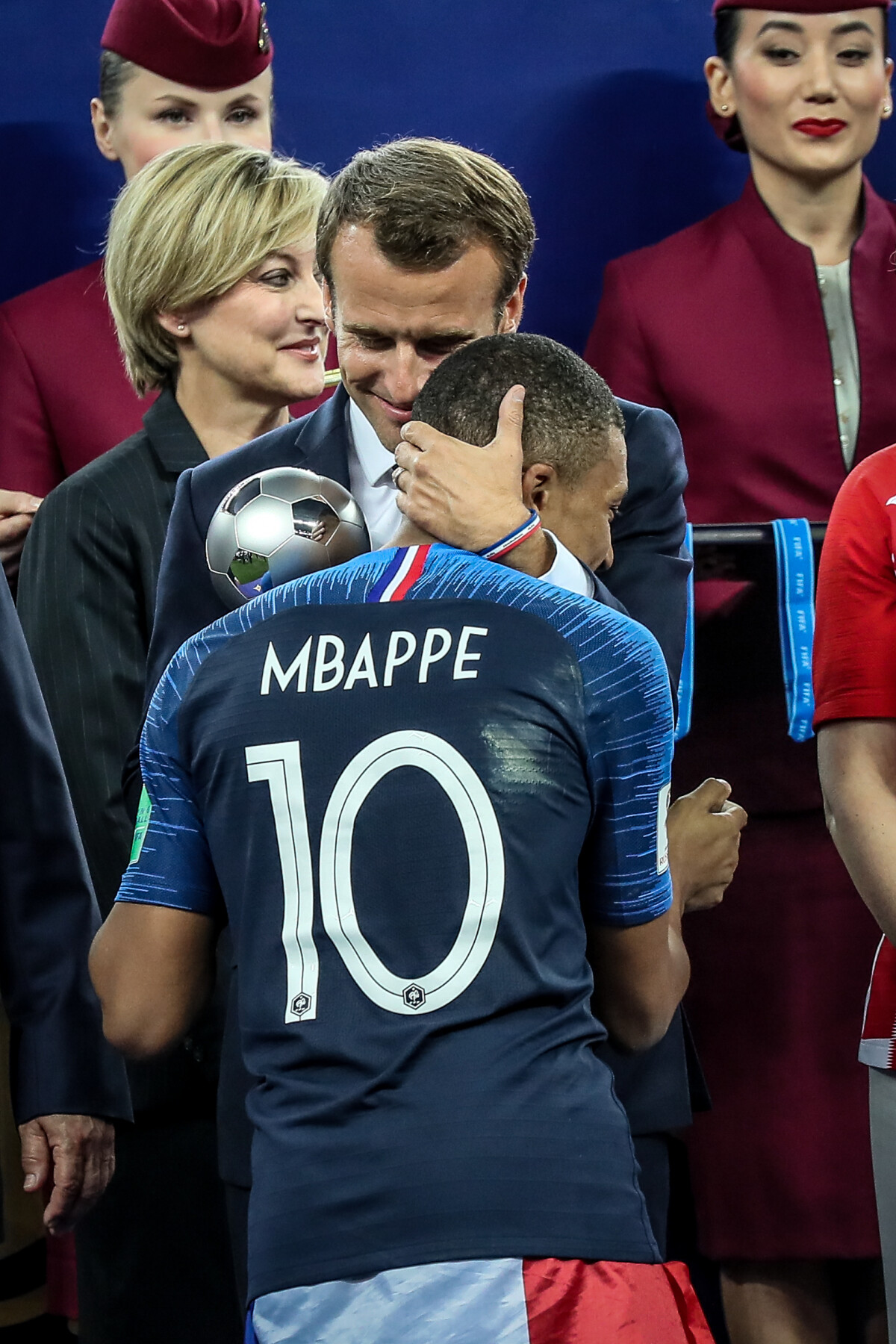 Photo : Emmanuel Macron et Kylian Mbappé - Finale de la Coupe du Monde ...