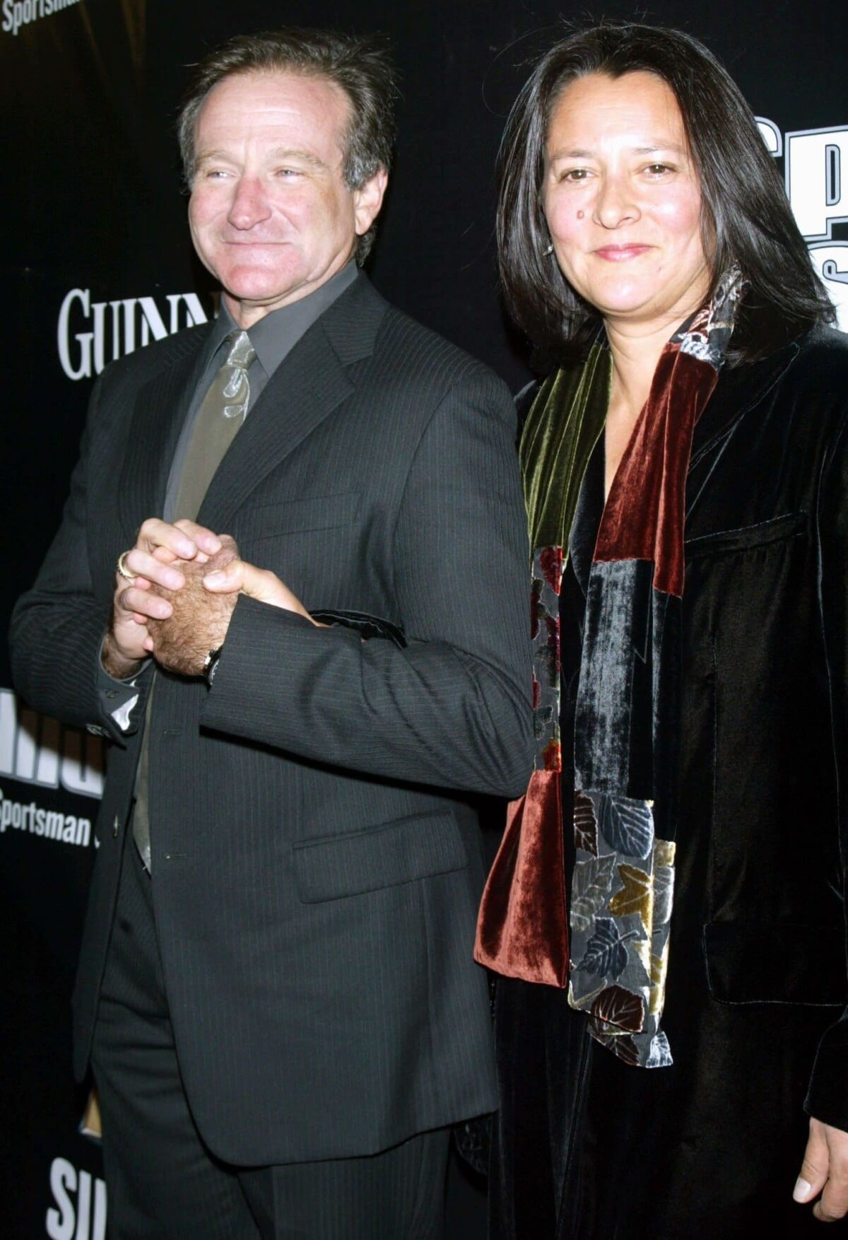 Photo : Robin Williams et sa femme Marsha Garces en 2002. - Purepeople
