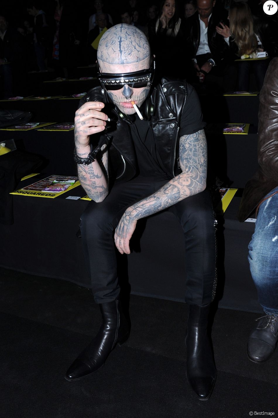 Rick Genest à Milan. Février 2012. - Purepeople
