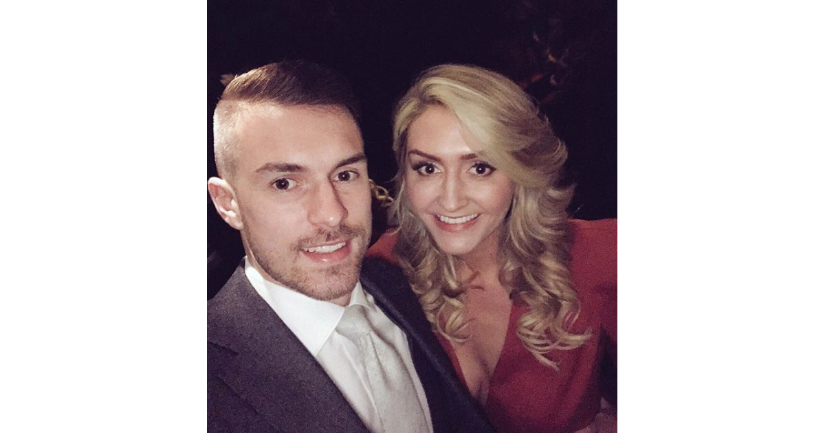 Aaron Ramsey et sa femme Colleen, déjà parents de Noah né en 2015, se ...
