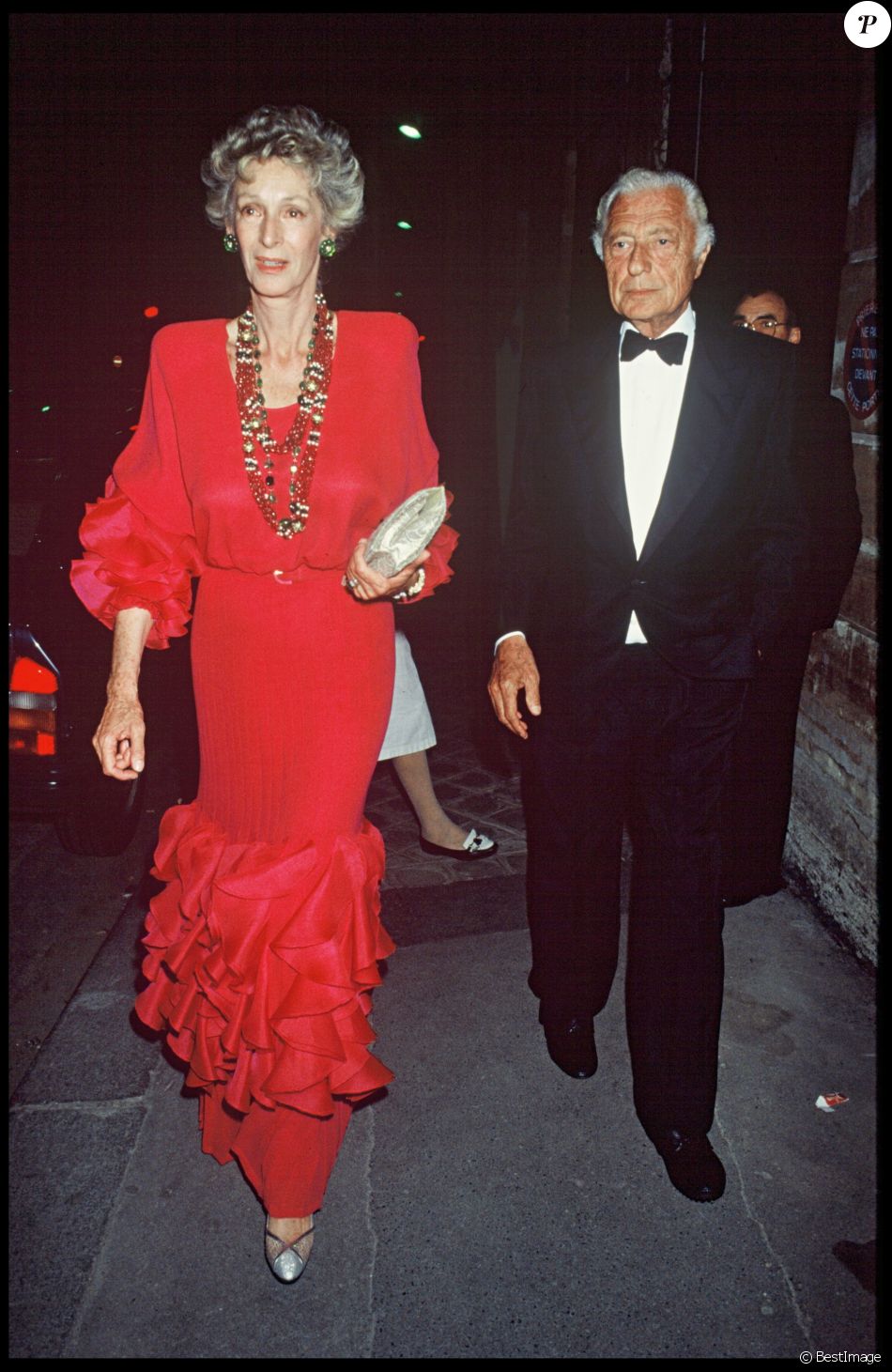 Marella et Gianni Agnelli en juin 1989 lors d'une soirée en l'honneur ...