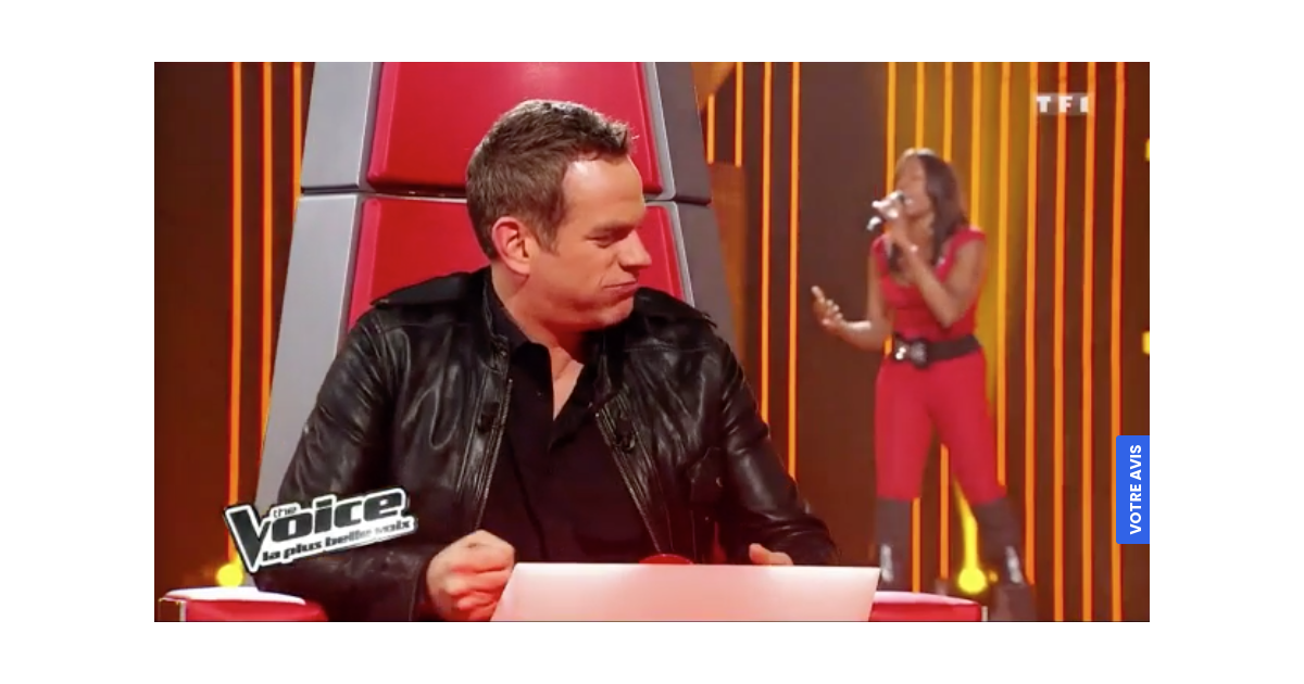 Garou et Jessica Plésel dans The Voice saison 1. - Purepeople