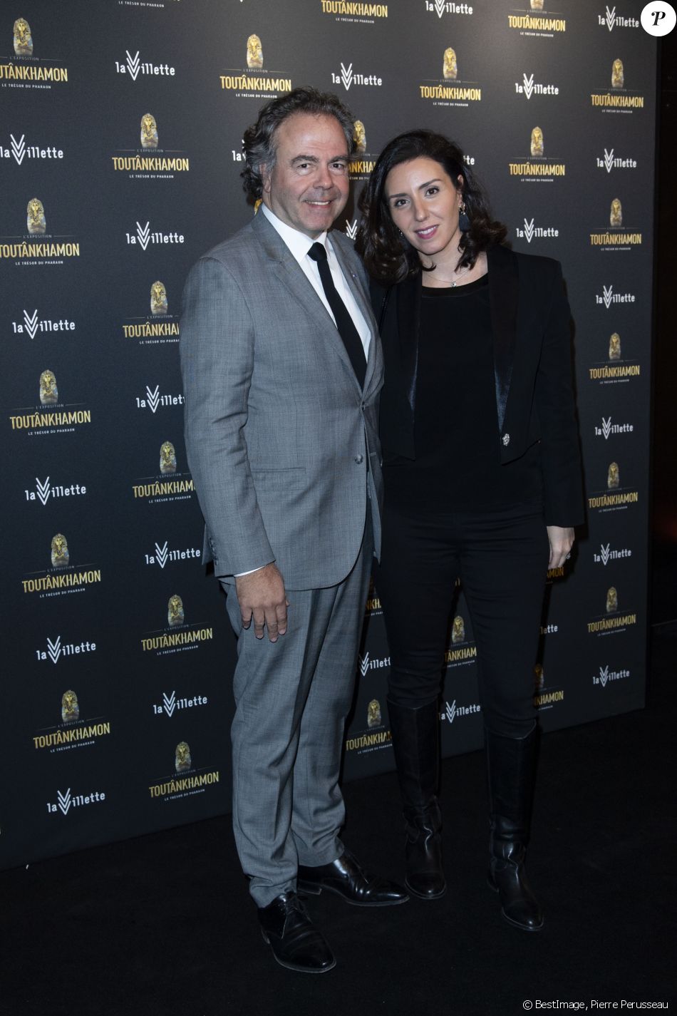 Luc Chatel et Mahnaz Hatami au vernissage de l'exposition Toutânkhamon ...