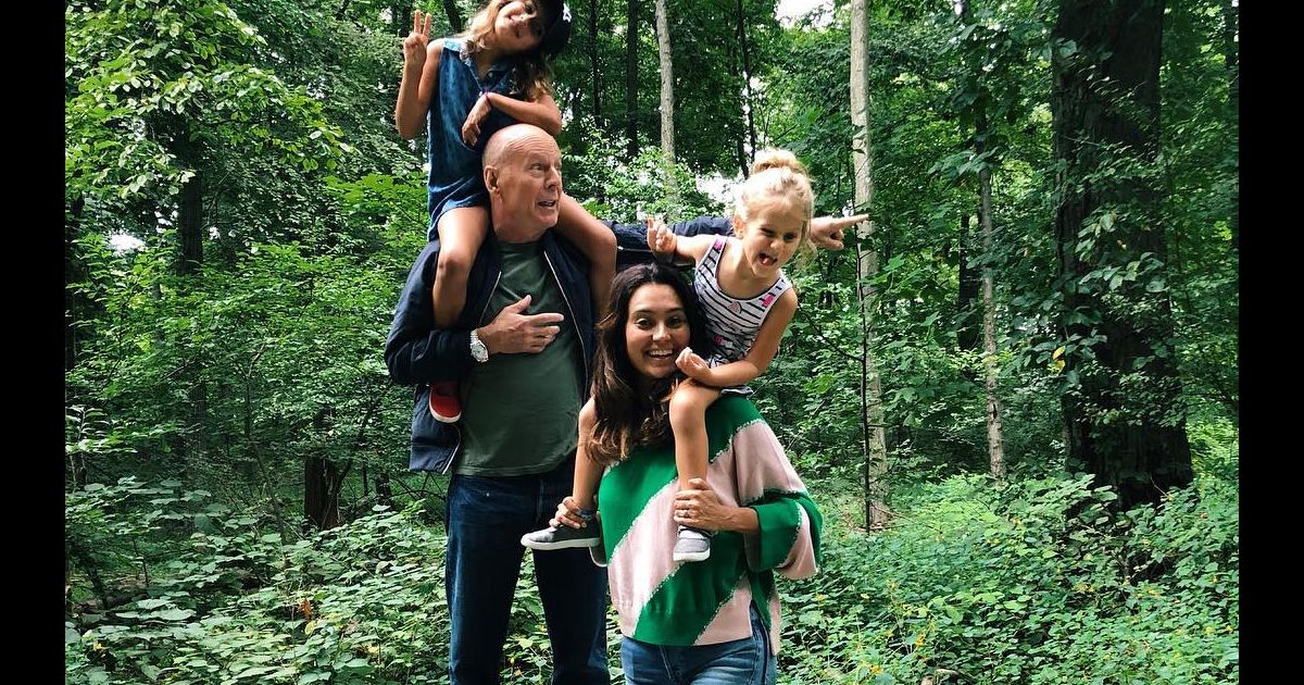 Bruce Willis, sa femme Emma et leurs filles Mabel et Evelyn au Stone ...