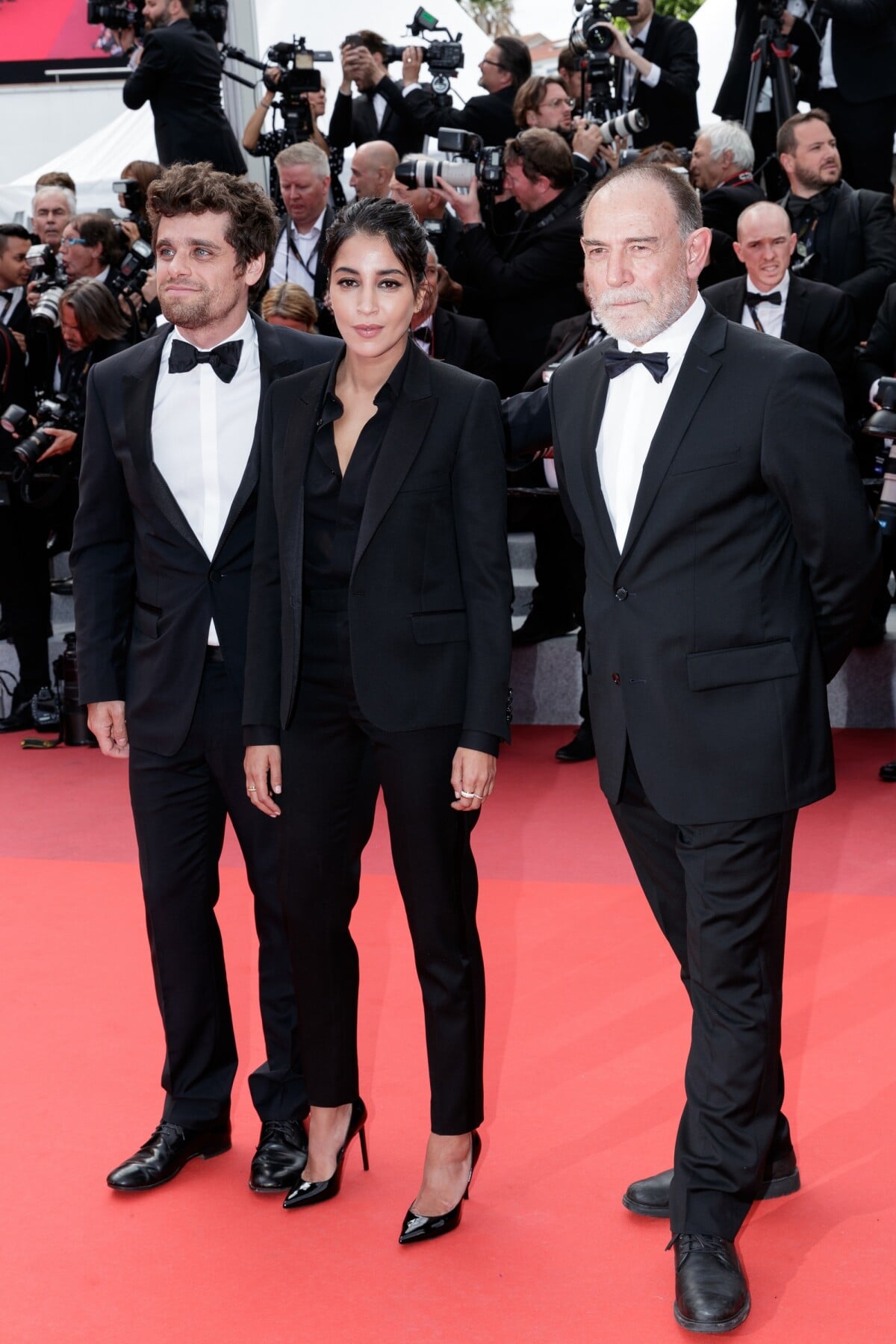 Photo : Arthur Dupont, Leila Bekhti, Lorenzo Mattotti - Montée des marches du film "Once upon a ...