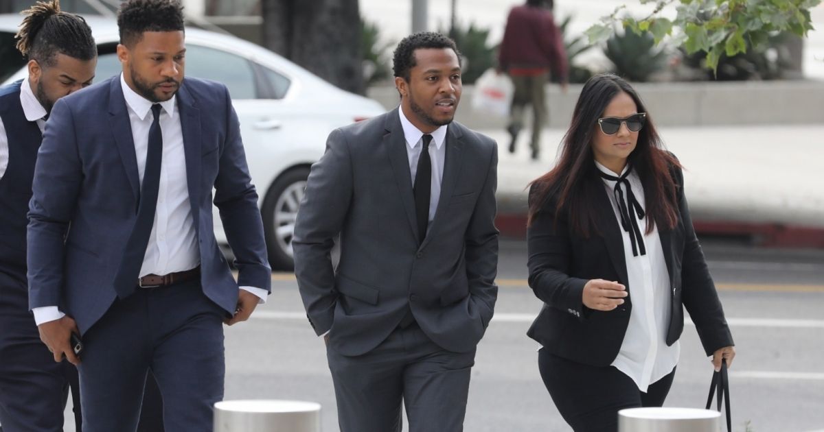 L'artiste Marcus Gray (dit Flame) au tribunal de Los Angeles, pour une ...