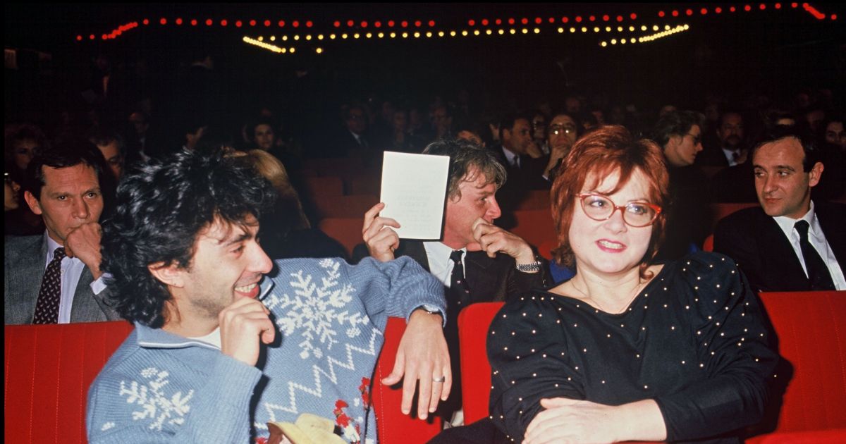 Philippe Berry et Josiane Balasko en février 1987 lors d'un spectacle ...
