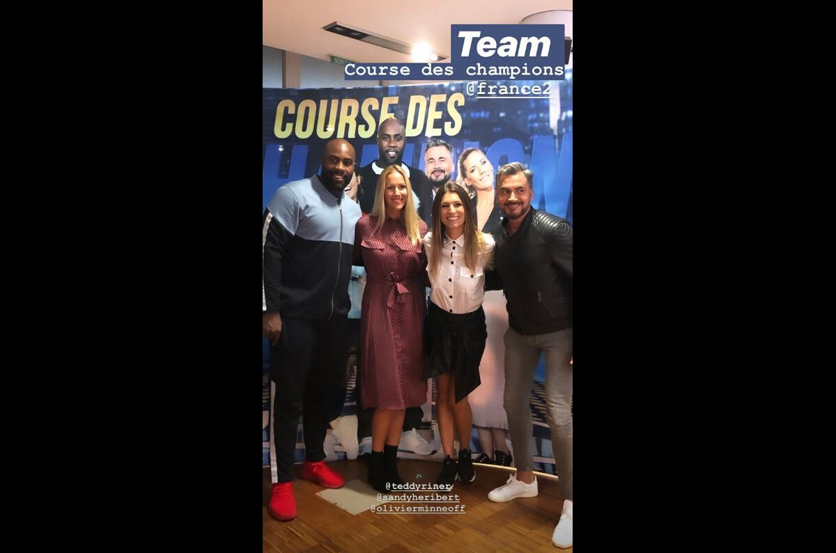 Photo : Teddy Riner, Sandy Heribert, Laury Thilleman et Olivier Minne ...